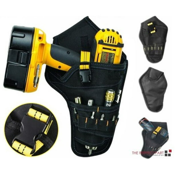 Heavy Duty Drill Holster Tool Belt Pouch Bit Holder Hanging Waist Bag Drill Tool - Walmart.com