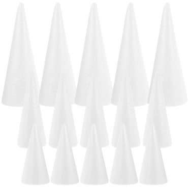 20pcs Blank Foams Cone Unfinished Foams Cone Models DIY Foams Cone ...