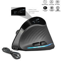 Rechargeable Wireless Vertical Mouse With Screen Display Ergonomic Mice ...