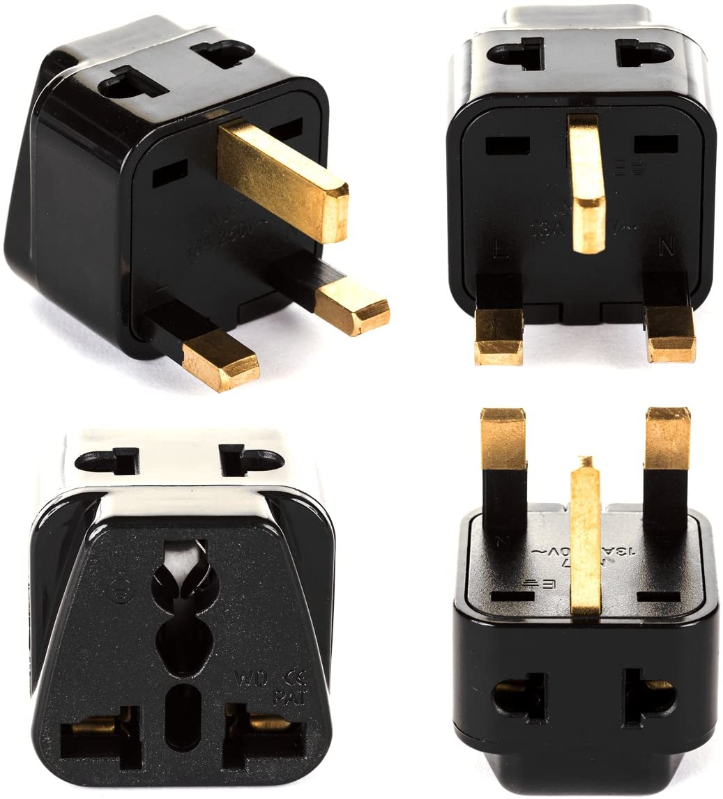 OREI 2 in 1 Universal/USA to UK/Hong Kong (Type G) Travel Adapter Plug ...