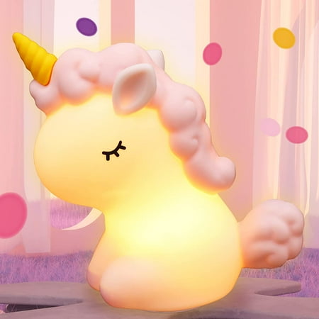 Sleeping Unicorn Night Light, Cute Girls Night Light for Bedroom Decor ...