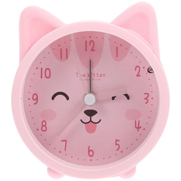 Lovely Kitten Ear Alarm Clock Mute Alarm Clock Desktop Alarm Clock ...