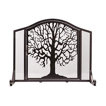 Large Tree of Life Fire Screen with Door, in Black | Walmart Canada