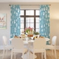 Blue Paw Print Sheer Curtains for Living Bedroom, Modern Classic Blue ...