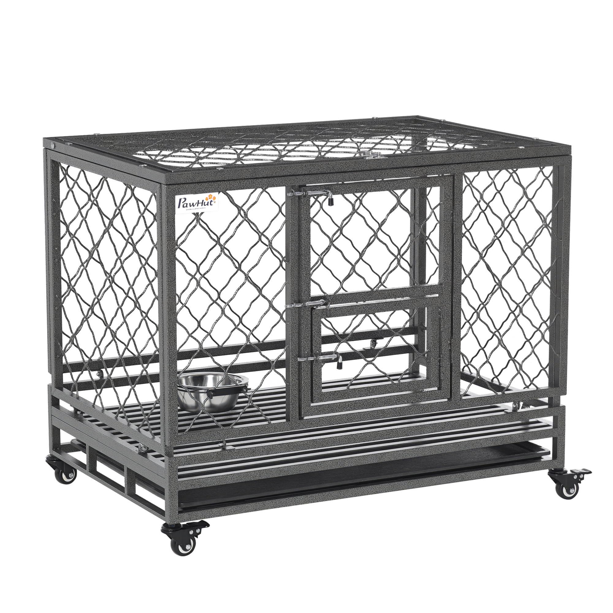Click here for Pawhut Heavy Duty Dog Crate With Wheels  Openable... prices
