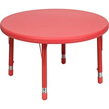 Adjustable Height Round Plastic Activity Table 45, Green - Walmart.com