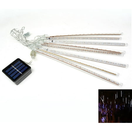 30CM 8 Tubes Meteor Shower Rain Lights, Outdoor Waterproof Solar String ...
