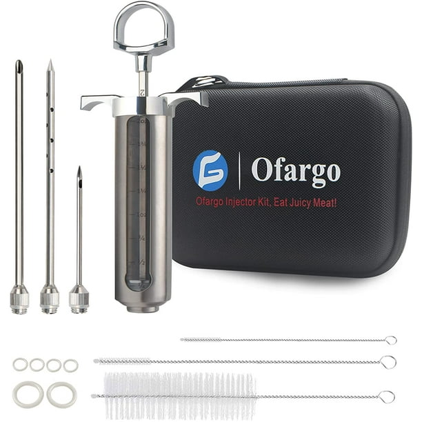 Meat Injector Kit for Smoker with 3 Marinade Flavor BBQ ?Injector ...