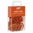 JAM Paper Round Paper Clips, Orange Medium Paperclips, 1 inch, 50/Pack ...