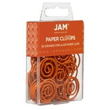 JAM Paper Round Paper Clips, Orange Medium Paperclips, 1 inch, 50/Pack ...