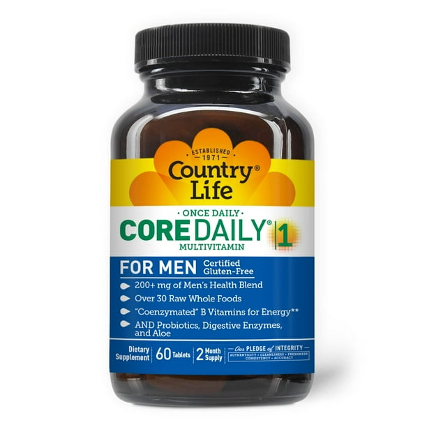 Multivitamínico Country Life Core Daily-1 para hombres 60 comprimidos ...