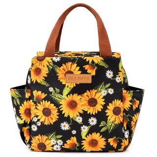 TEQUAN Portable Lunch Bag, Abstract Red Roses Flowers Pattern Reusable ...