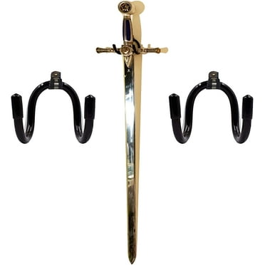 BiJun Sword Stand Katana Stand, Black Wood Sword Katana Wall Mount ...
