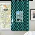 Blue and Black Checkered Pattern Blackout Curtains,Triple Weaved Fabric ...