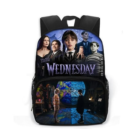 The Addams Family Wednesday Addams Theme Backpack Comfy Rucksack School ...