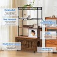 4 Tier Cat Litter Box Enclosure - Storage Shelf and Anti Tip Kit - Cat ...