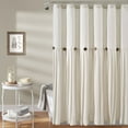 "Textured Linen Button Cotton Shower Curtain 72""x72" - Walmart.com
