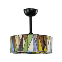 Svenja 20 in. 6-Light Indoor Matte Black Finish Ceiling Fan - Walmart.com