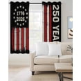 Anniversary USA Flag Kitchen Curtains Red Black USA Flag Vintage Cafe ...