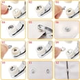 TUWAFE 100 Sets Metal Snaps Buttons with Fastener Pliers Press Tool Kit ...