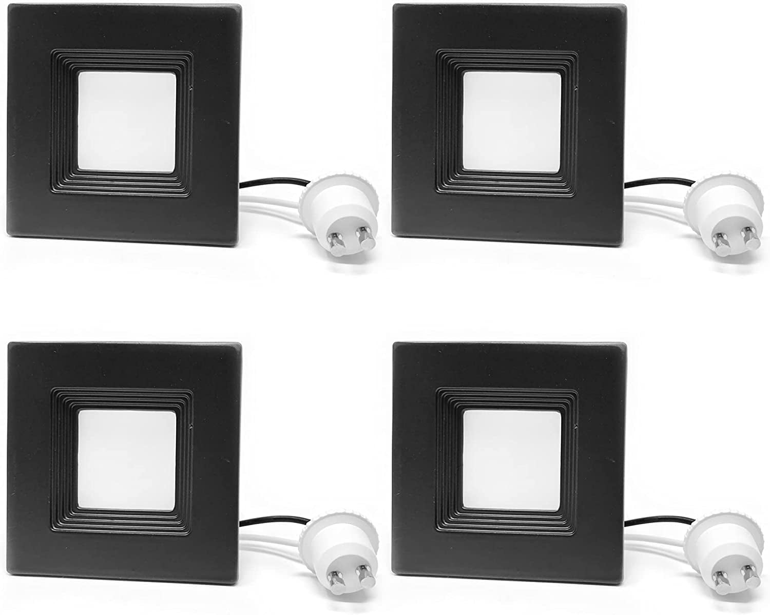 Light Blue USA 3 Inch Square LED Recessed Downlight Retrofit, GU10 Base ...