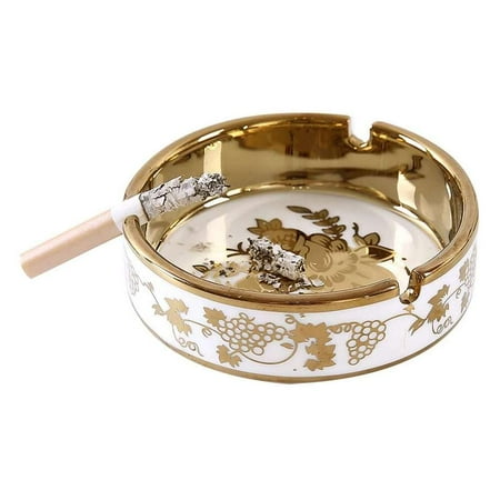 wruas Tabletop Ashtray,Ashtray Ashtray Without Lid Ceramic Round Cigar ...