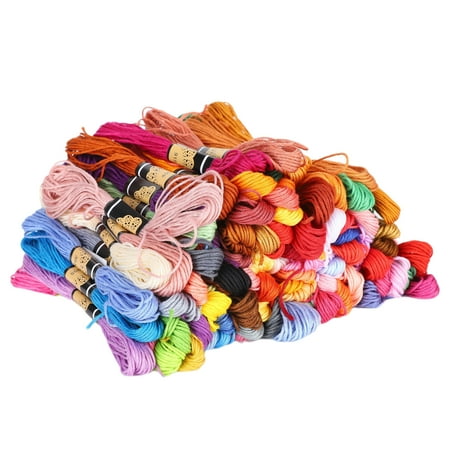 Embroidery Thread, Polyester Cotton Skeins, Cross-Stitch Skeins, 100Pcs ...