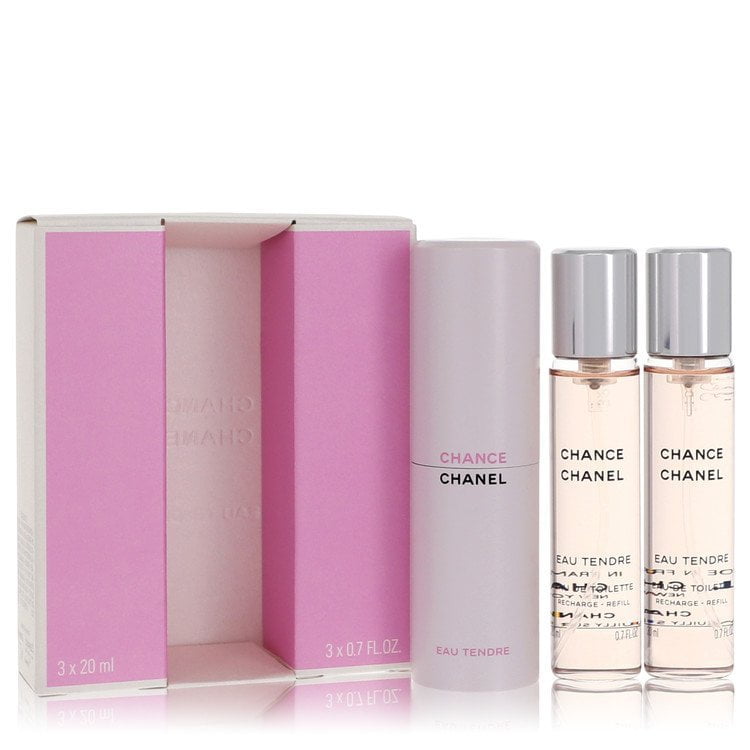 Chance Eau Tendre Mini Eau De Toilette Spray + 2 Refills By Chanel ...