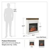 Pemberly Row Electric Fireplace w/ Mantel & Touchscreen Display in ...