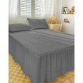 Dark Gray Bed Skirt Queen Size 18 Inch Drop, Farmhouse Burlap Solid ...