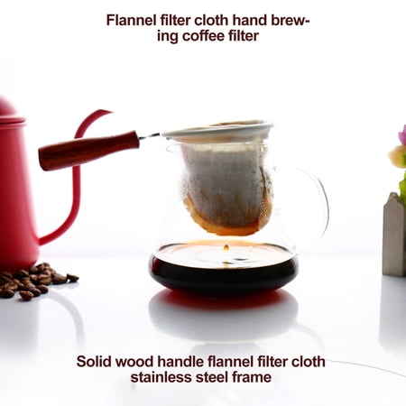 Flannel Coffee Filter Handheld Reusable Coffee Filtering Cloth Flannel ...
