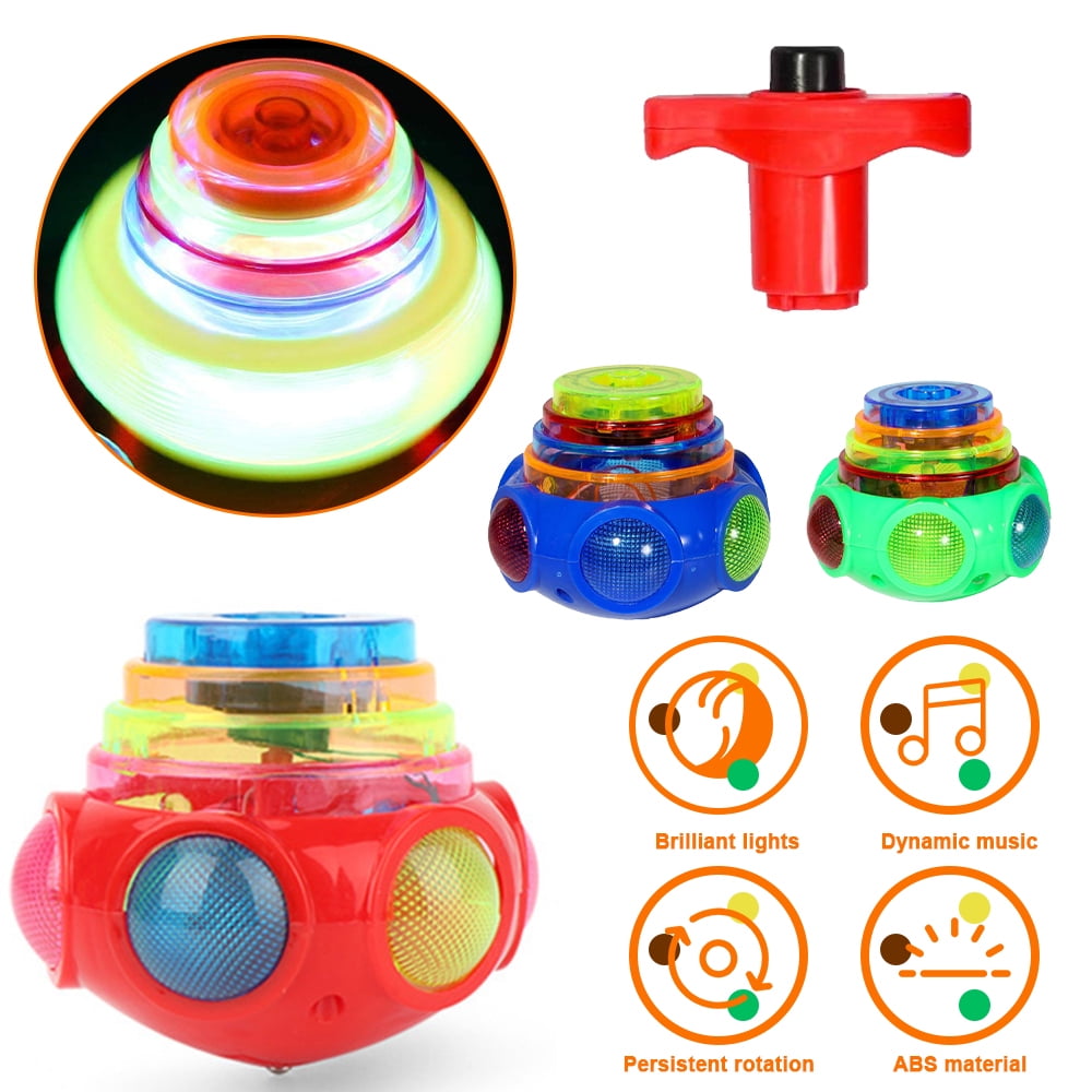 CNKOO Gyro Spinning Toys with Led Light Up for Boys and Girls Birthday ...