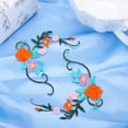 Flower & Leaf Polyester Embroidery Sew on Appliques Sewing Craft ...