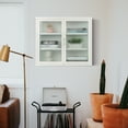 Wall Storage Cabinet with 2 Glass Door, Wall Mounted Kitchen Pantry ...