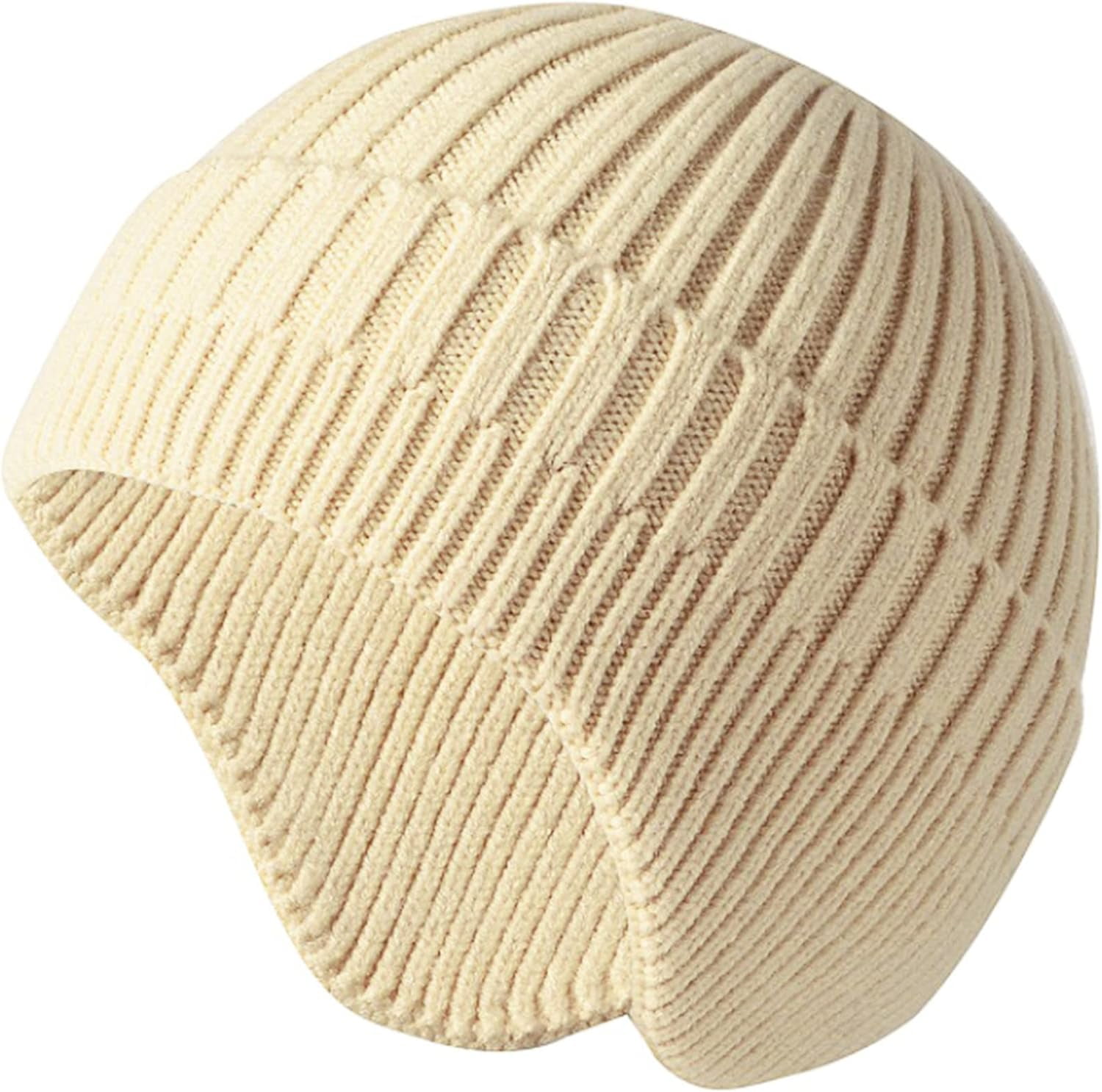 GFDYREE Women Winter Warm Beanie Hat Ear Flaps, Men Earflap Wool Knit ...