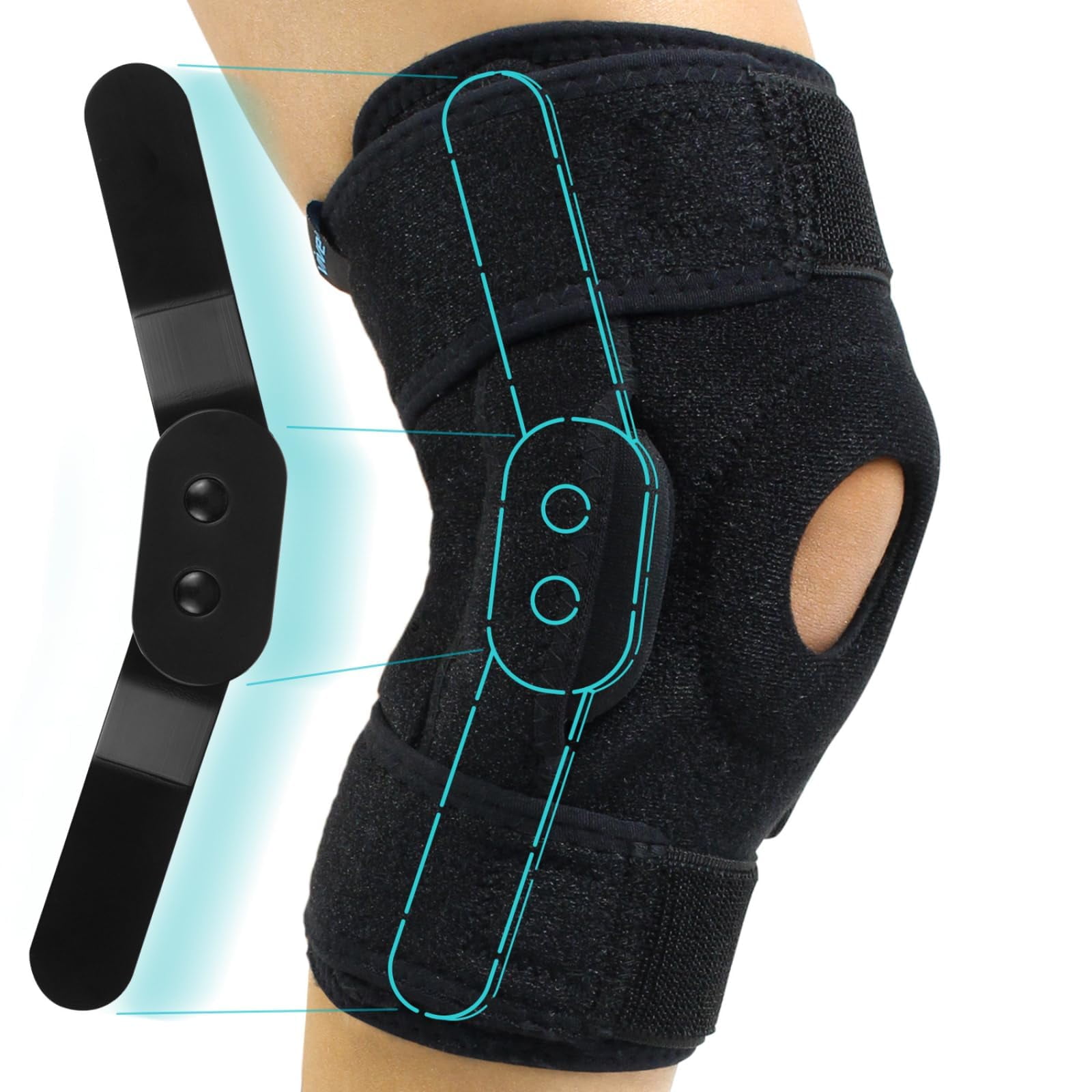 La rodillera Vive Hinged alivia el ligamento cruzado anterior, el ...