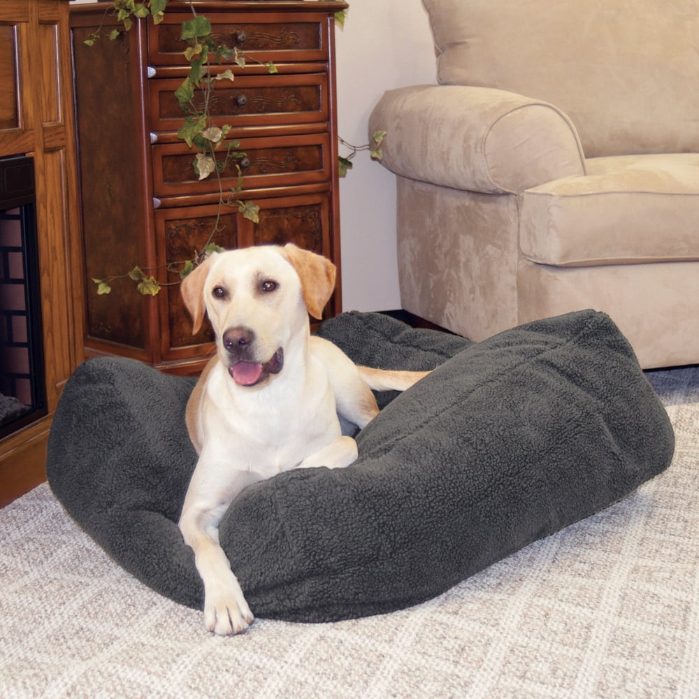 K&H Pet Products Cuddle Cube Dog Bed, Large, Gray - Walmart.com ...