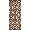 SAFAVIEH Cambridge Julian Geometric Wool Area Rug, Dark Brown/Ivory, 3 ...