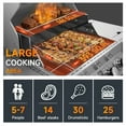 SKOK 4 Burner Gas Grill with Side Burner, 58000 BTU &393 sq.in Cooking ...