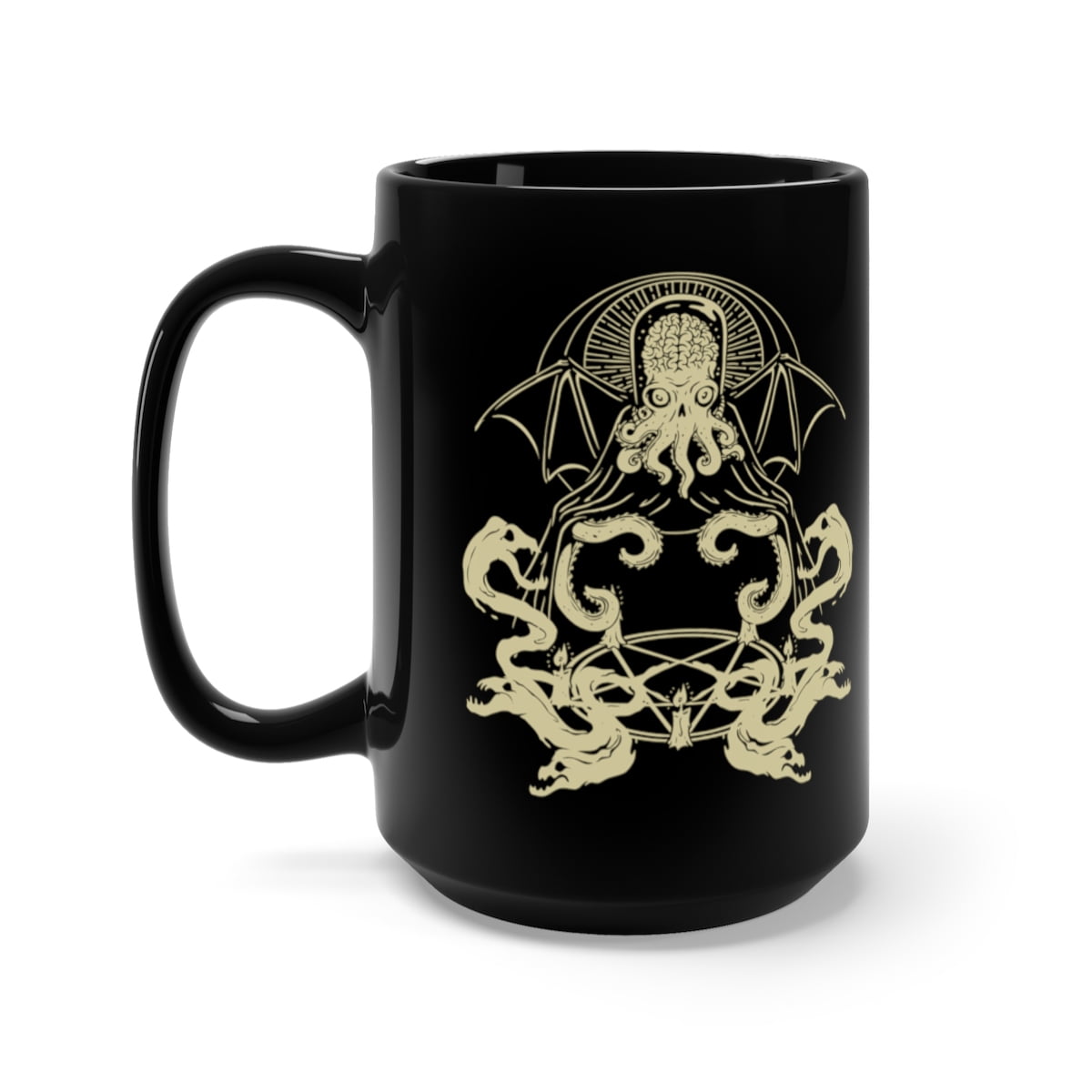 Cthulhu Lovecraft Dreaming Coffee Mug, 15oz, Black - Walmart.com