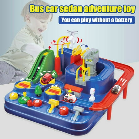 2 Types Manipulative Rescue Squad Adventure Train Track Set with 3 Pcs ...