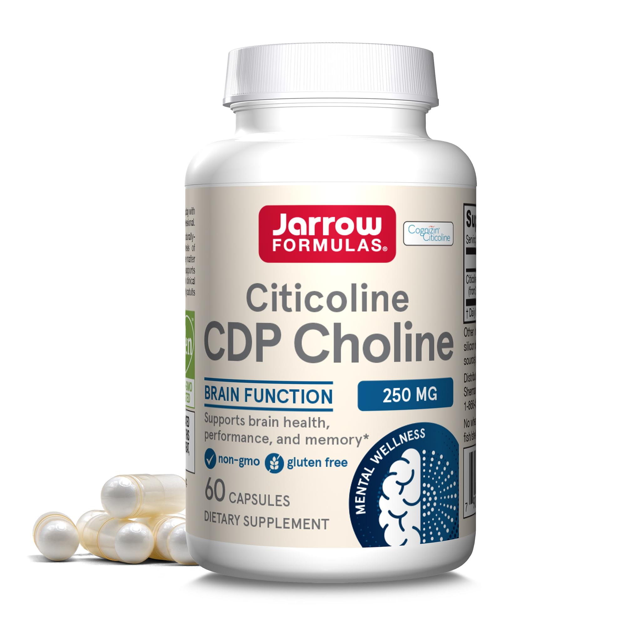 Suplemento Jarrow Formulas Citicolina CDP 250 mg 60 cápsulas | Bodega ...