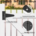 4" T-Strap Shed Door Hinges 4Pcs, Heavy Duty Black Tee for Wooden Fence ...