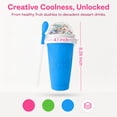 3 Pack Slushie Cup, Frozen Magic Silicone Squeeze Slushy Maker Cup with ...