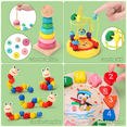 Uervoton Montessori Toys for 2 Year Old Boys Girls, 5 PCS Kids Wooden ...