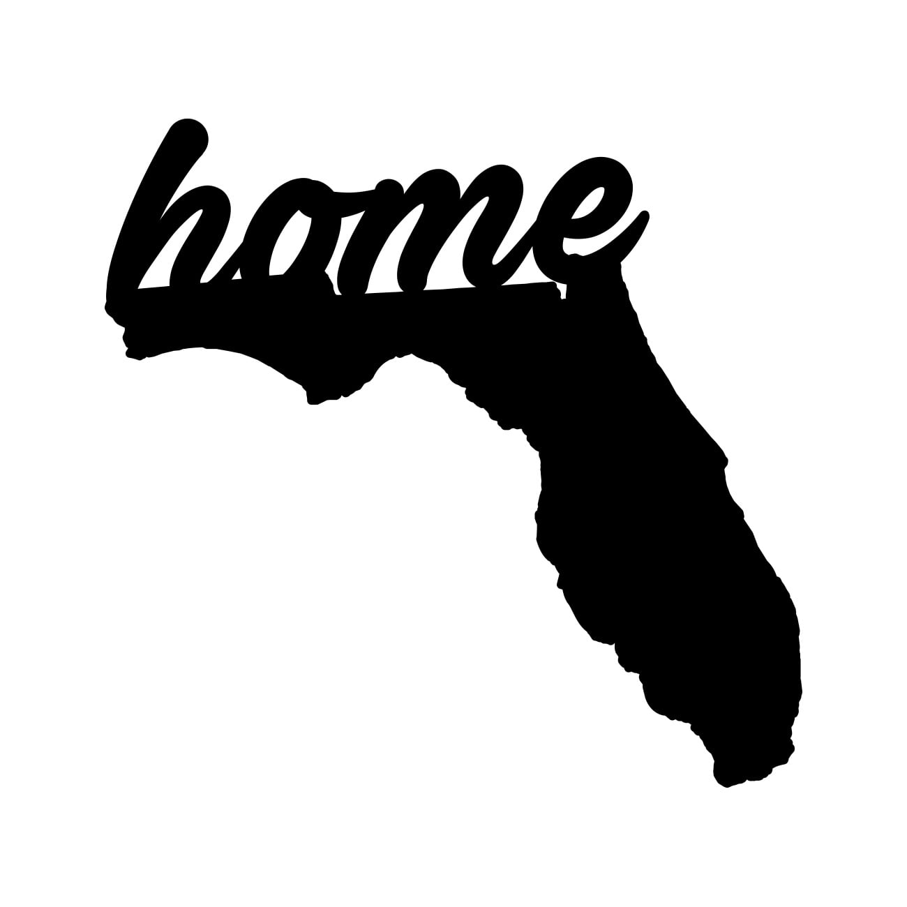 Florida Home Sticker Decal Die Cut - Self Adhesive Vinyl - Weatherproof ...