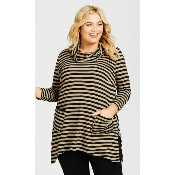 Avenue Women's Plus Size Ana Long Sleeve Tunic Top - Walmart.com