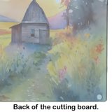Montana Bitterroot in Watercolor Glass Cutting Board Large 12 in x 15 ...