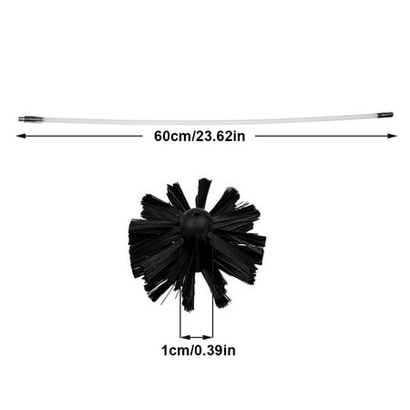 Chimney Brush Set Inner Wall Sweeper Removable Rotating Nylon Brushes ...