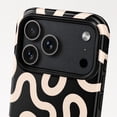 Black Cream Y2K Swirl Tough Phone Case for Apple iPhone, Abstract ...